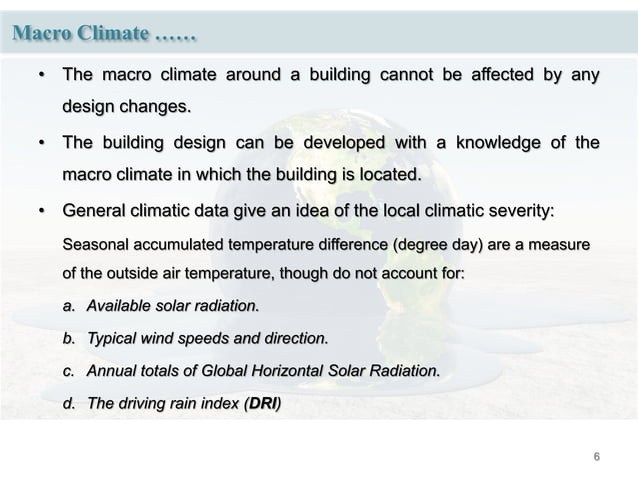 Macro and micro climate | PPTX | Indoor Environmental Quality | Home ...