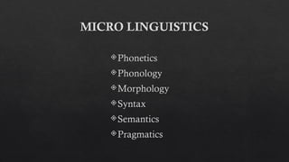 Macro and Micro Linguistics - Cabenian pptx | PPTX