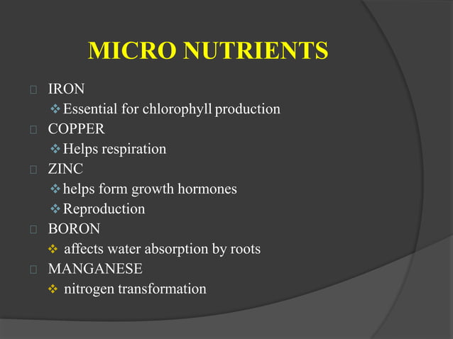 Macro and micro nutrients in soil | PPTX