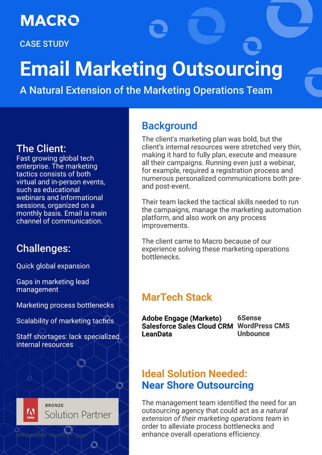 Macro Case Study -- Email Marketing Outsourcing (PDF) | PDF