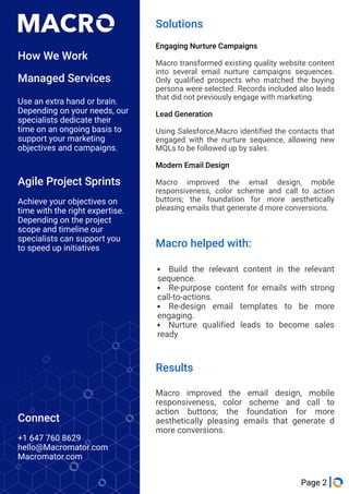 Macro Case Study -- Lead Nurturing (PDF) | PDF