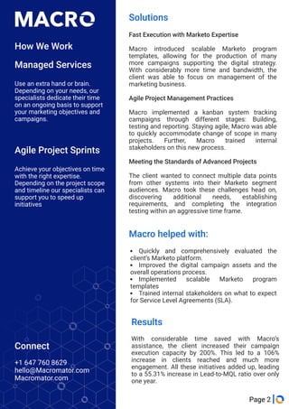 Macro Case Study -- Managed Services (PDF) | PDF | Marketing and Advertising | Business