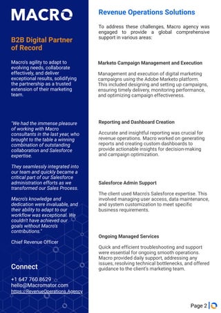 Macro Case Study -- Revenue Operations Support (PDF) | PDF