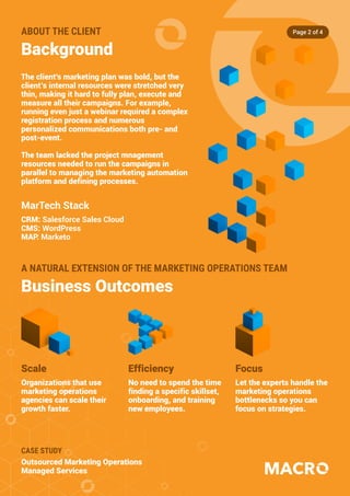 Marketing Operations Support Case Study | Macro | PDF | Business Administration | Business