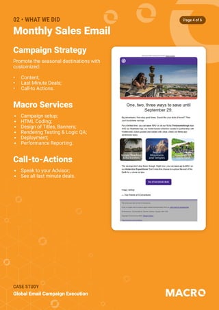 Email Marketing Campaign Execution Case Study | Macro | PDF