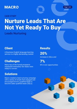 B2B Marketing Lead Nurturing Case Study | Macro | PDF