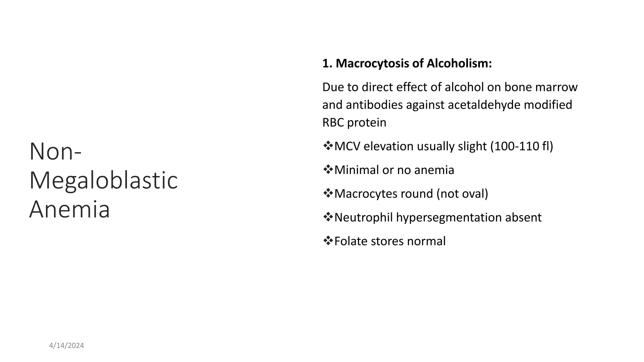 Features of megaloblastic and non megaloblastic anemia | PPTX