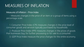 Macroeconomics: measuring inflation and unemployment | PPTX