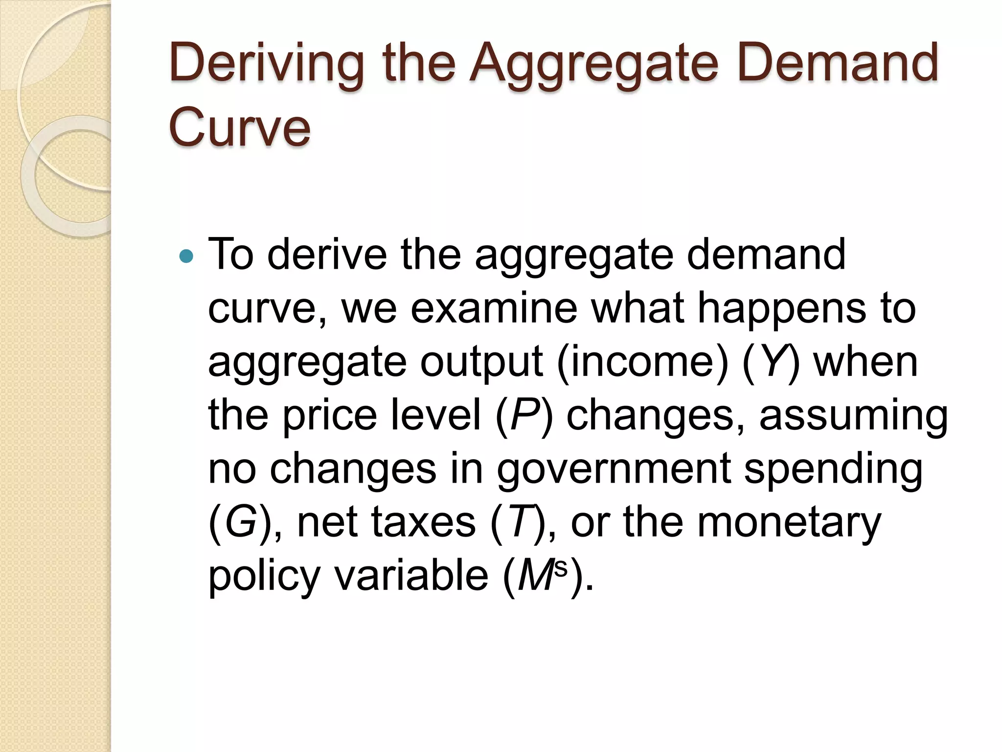 Aggregate Demand and Aggregate Supply and Curves | PPTX