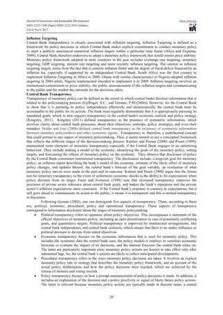Macroeconomic effects of central bank independence and transparency the ...