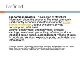 Macroeconomic indicators | PPTX