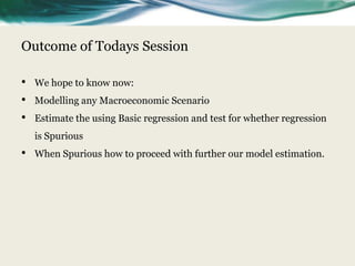 Macroeconomic modelling | PPTX