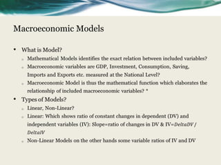 Macroeconomic modelling | PPTX