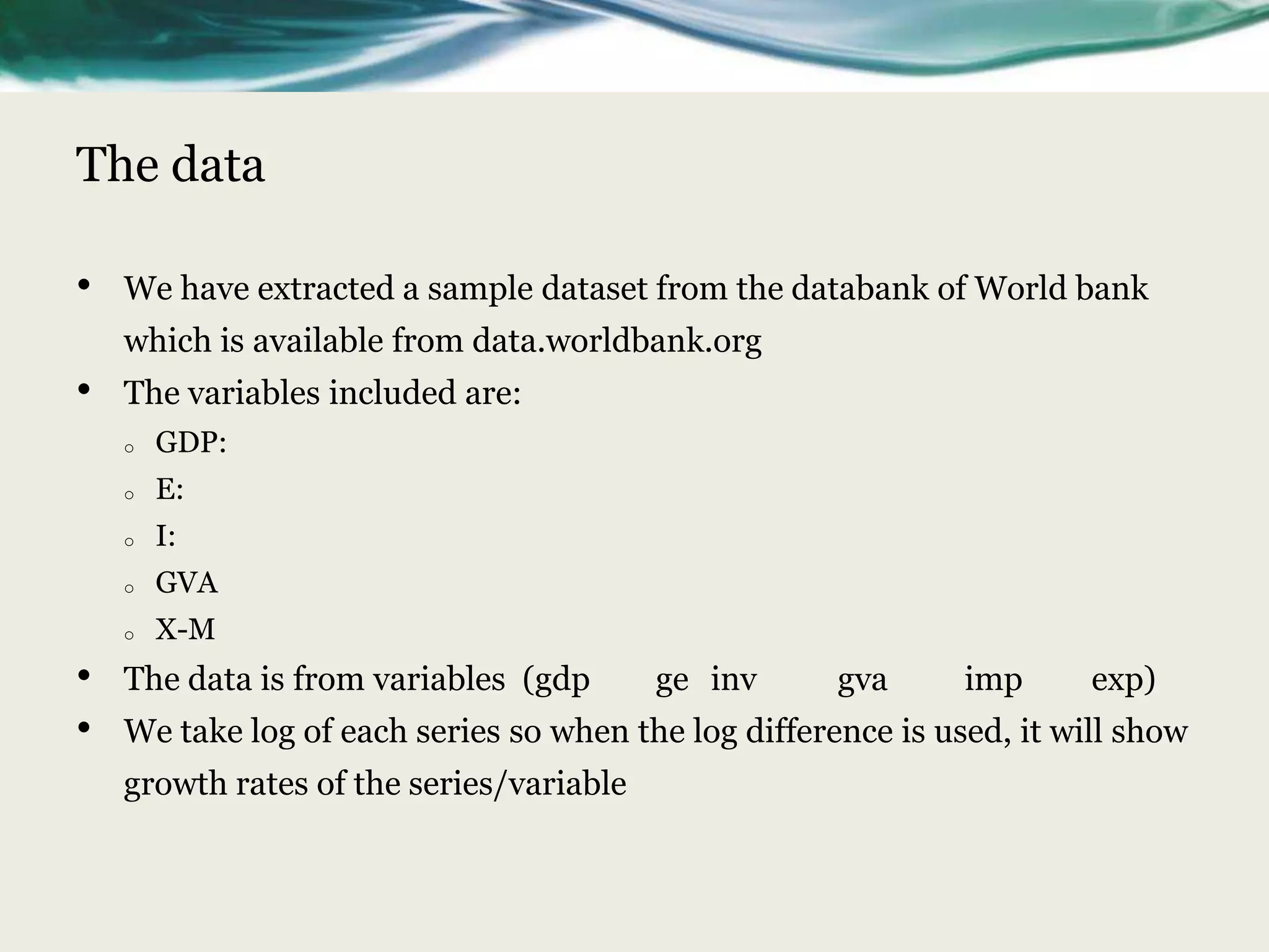 Macroeconomic modelling using Eviews | PPTX