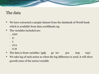 Macroeconomic modelling using Eviews | PPTX