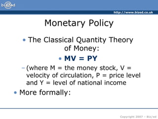 Macro-Economic Policy | PPT