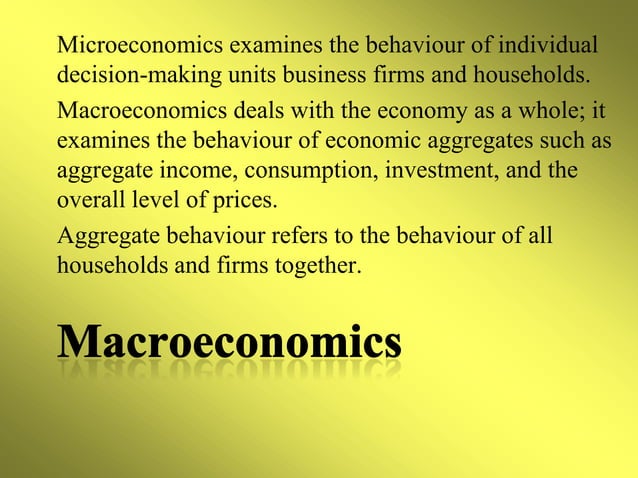 Macro economics | PPT
