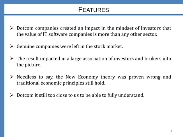 Macro economics 2000 - 2001 dot com bubble presentation - revised | PPTX