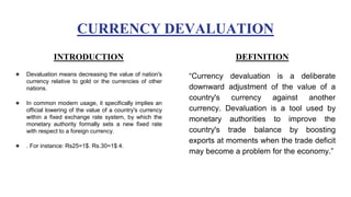 Currency Devaluation with aspects of Pakistan | PPTX | Currencies | Economy