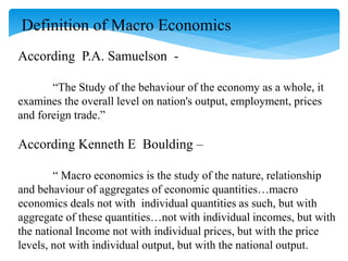 Macro economics | PPTX