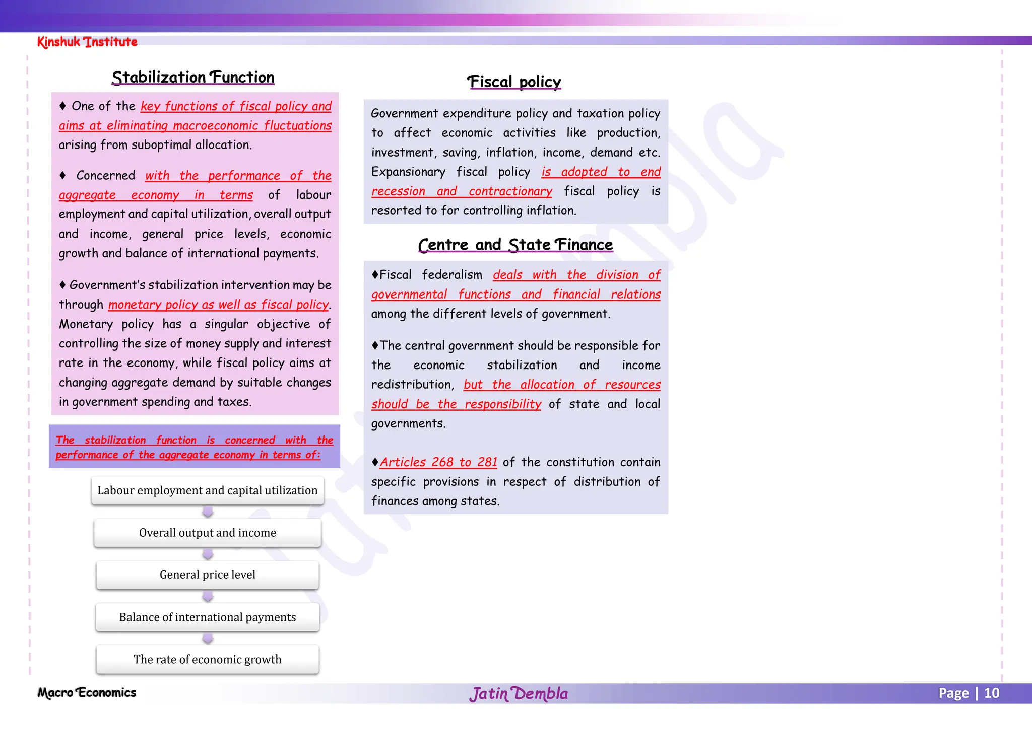 Macro Economics for class 12 and class 11 | PDF