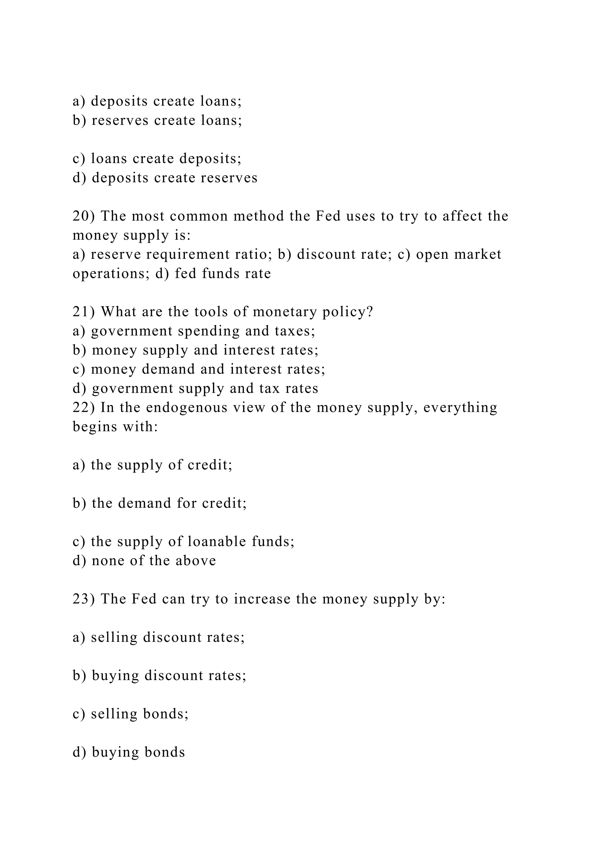 Macroeconomics 201 Answer all 25 multiple choice questions..docx ...