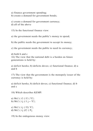 Macroeconomics 201 Answer all 25 multiple choice questions..docx