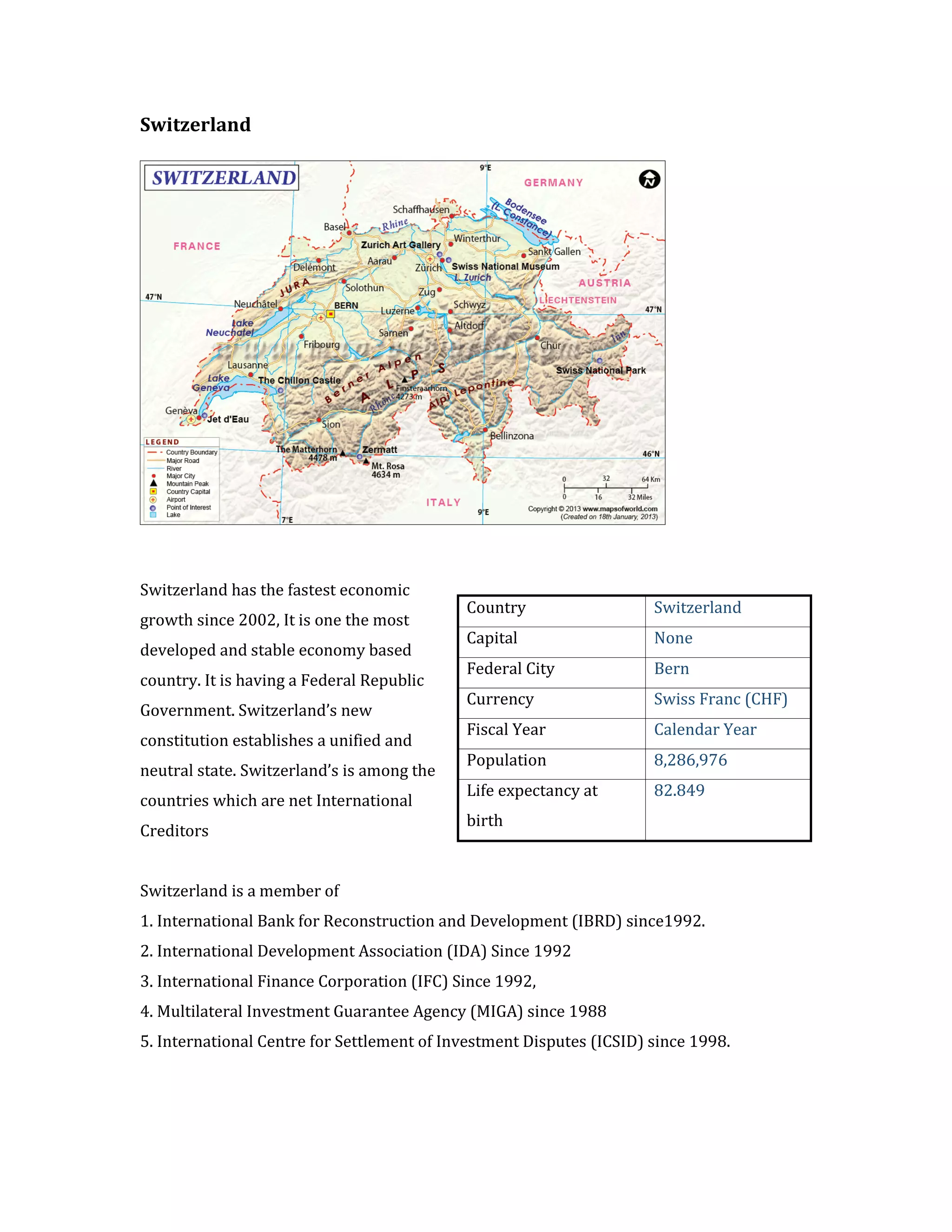 Macro economics analysis of switzerland | PDF