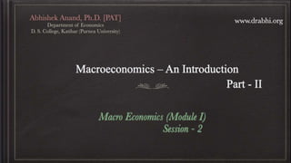 Macroeconomics – An Introduction - II | PPT