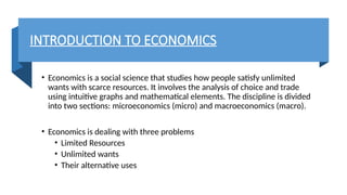Macroeconomics lecture 1.pptx. it includes understanding of basics | PPTX