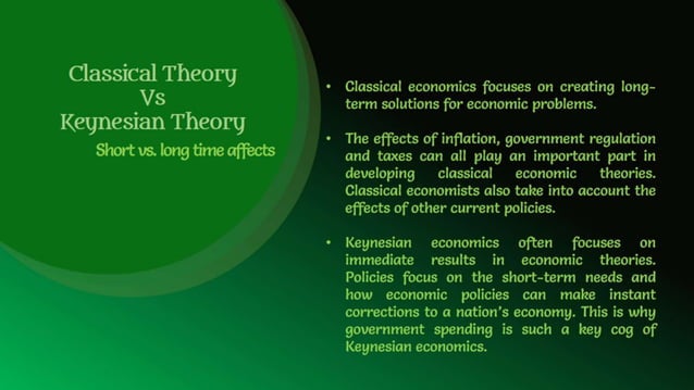 An overview on the difference between classical theory and Keynesian ...