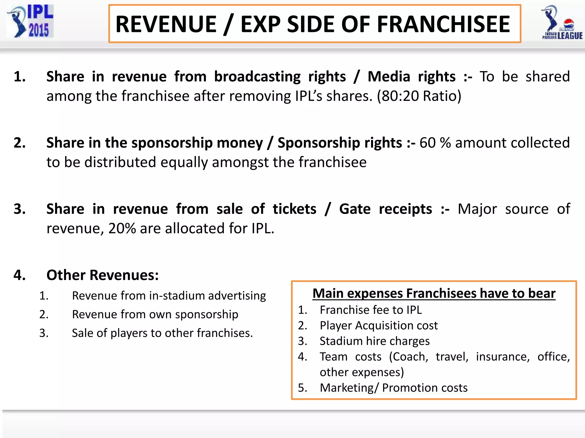 IPL business model | PPTX