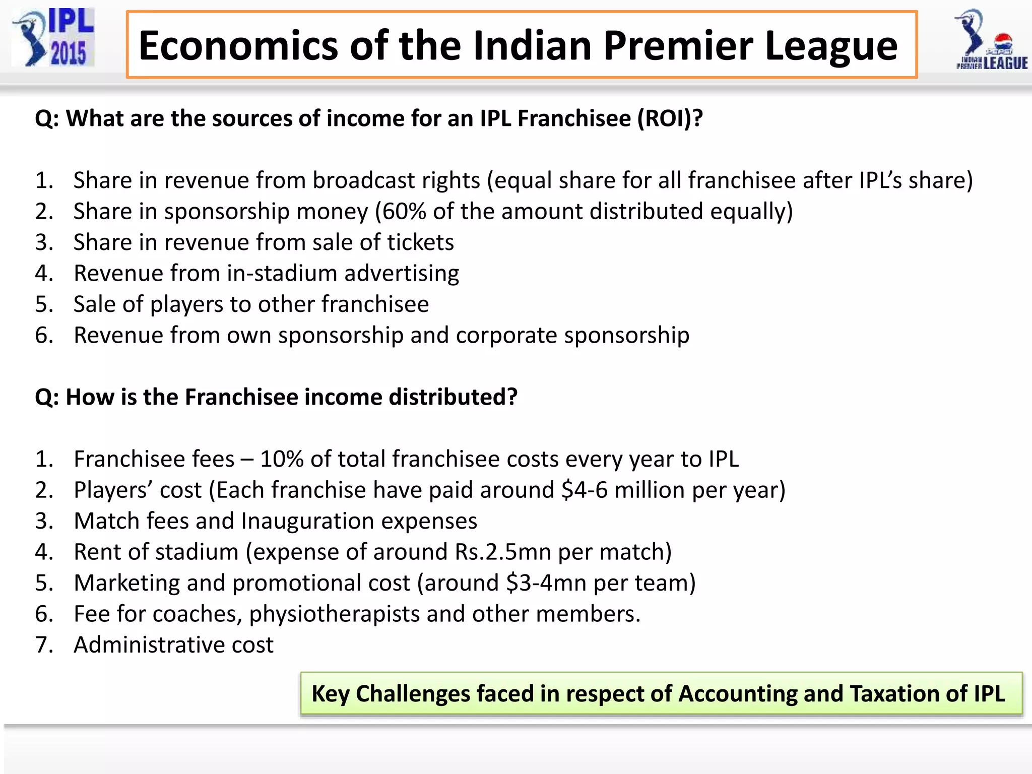 IPL business model | PPTX
