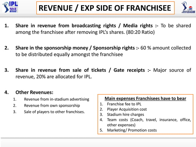 IPL business model | PPTX | Cricket | Sports