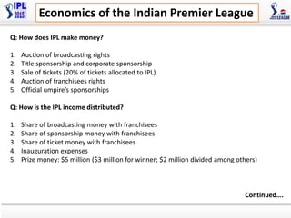 IPL business model | PPTX