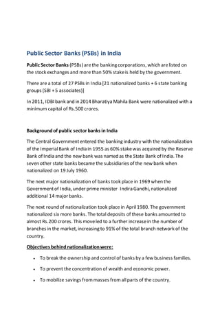 Banking Sector in INDIA | DOCX | Business Banking & Finance | Business
