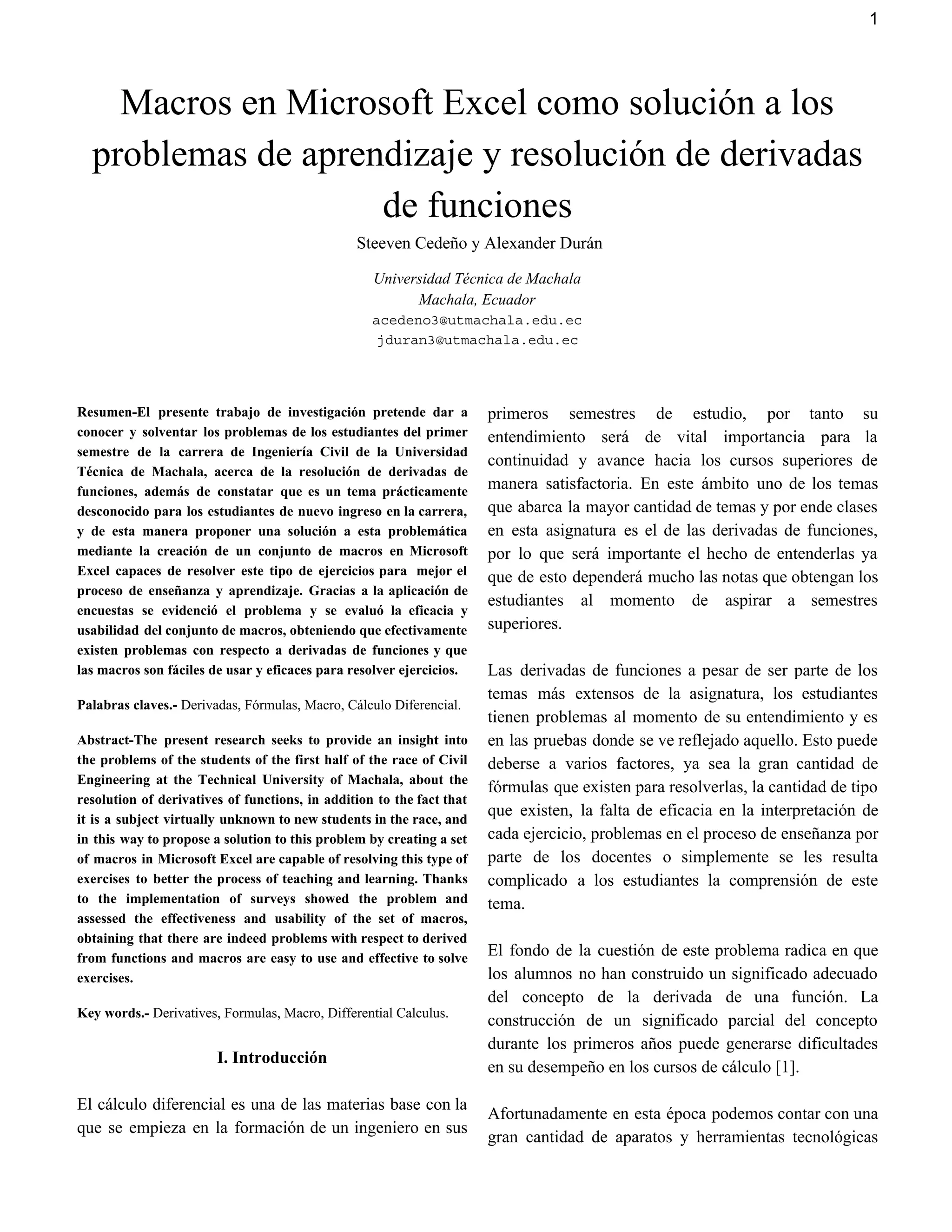 Macros en Microsoft Excel como solución a los problemas de aprendizaje ...