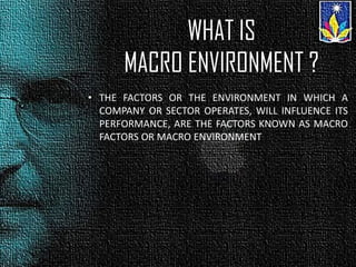 Macro enviornment affecting apple | PPTX