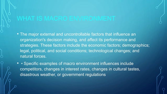 Macro environment | PPT