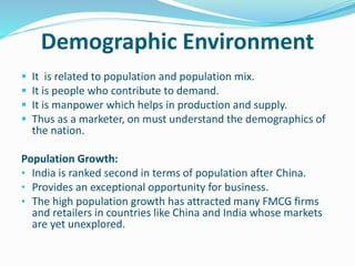 Macroenvironment alanalysis india | PPTX