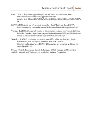 Macro environment of australian pet wear market for halter | PDF