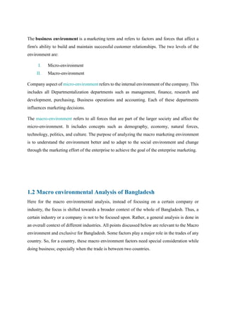 Macro environment Analysis of Bangladesh | PDF