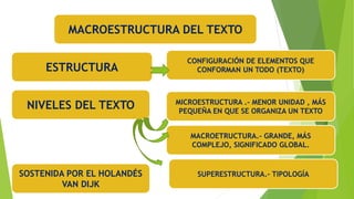 MACROESTRUCTURA DE TEXTOS | PPTX