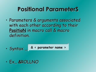 Macros in system programing | PPT