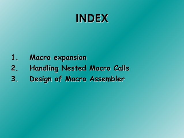 Macros in system programing | PPT