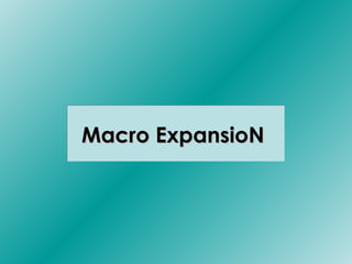 Macros in system programing | PPT