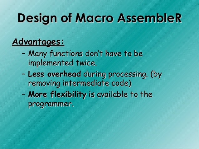 Macros in system programing