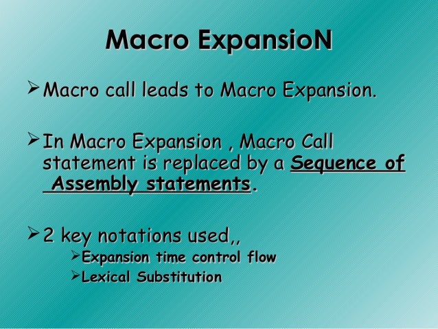 Macros In System Programing