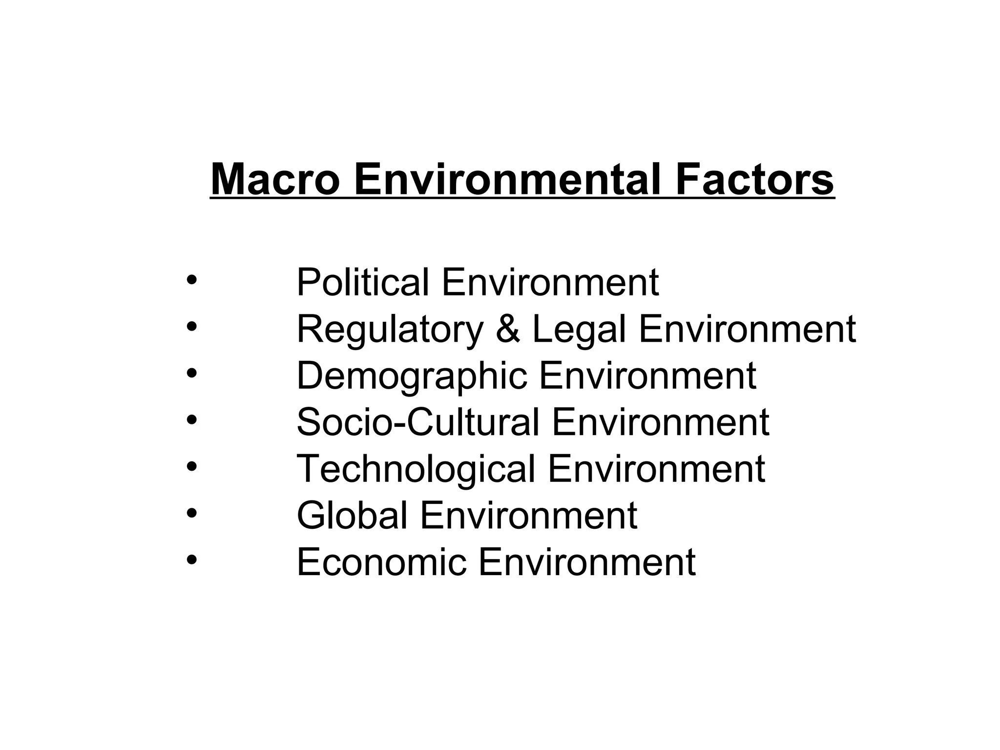 Macro Factors | PPT