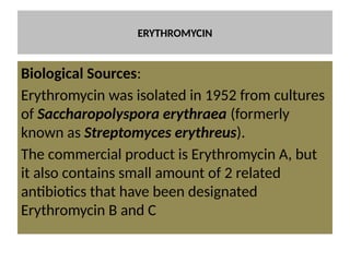 Pharmacognosy of macrolide Antibiotics.pptx